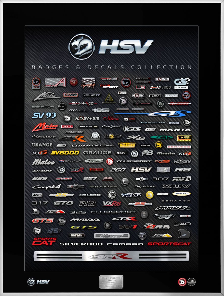 Framed Limited Edition HSV Badge Poster – Holden Store