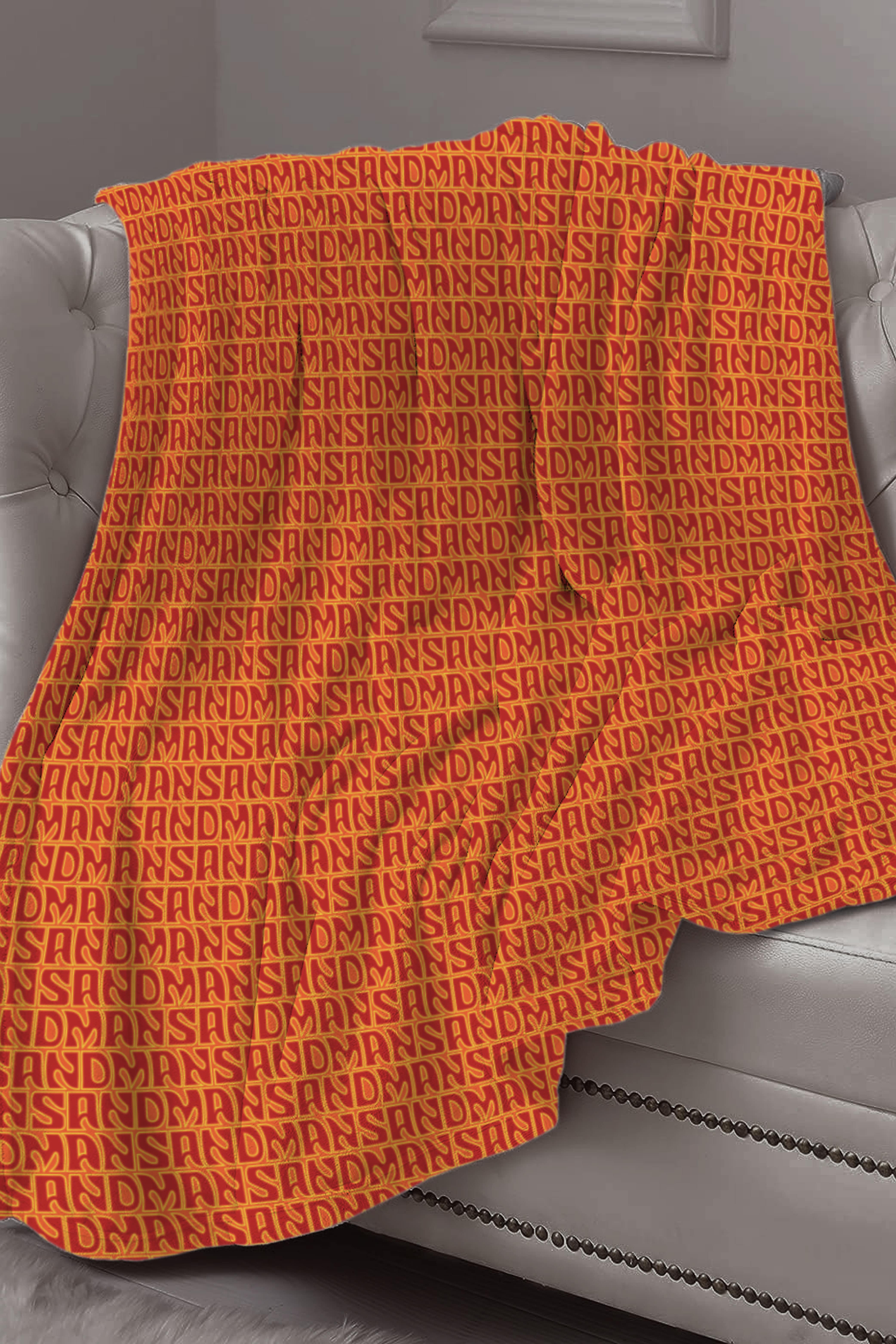 SANDMAN PLUSH THROW RUG- ORANGE/RED – Holden Store
